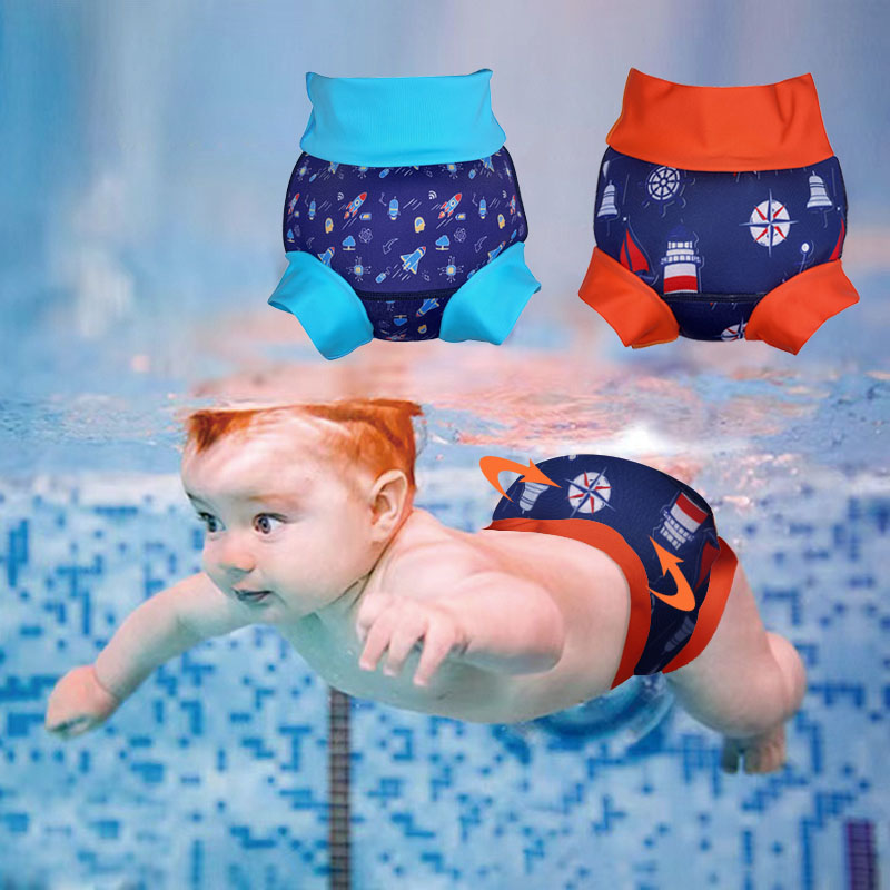 Baby Swimming Trunks Reusable Swim Diapers Soft Breathable Cartoon Baby ...