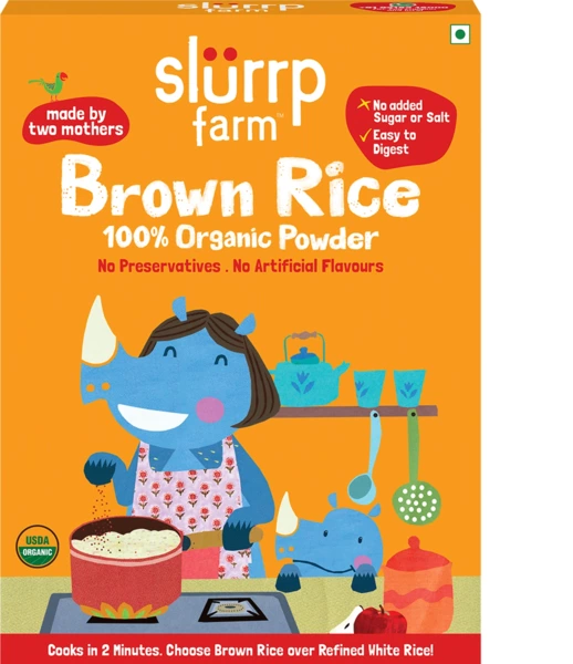 Slurrp Farm Organic Brown Rice Powder 200g | NanuBabu.com